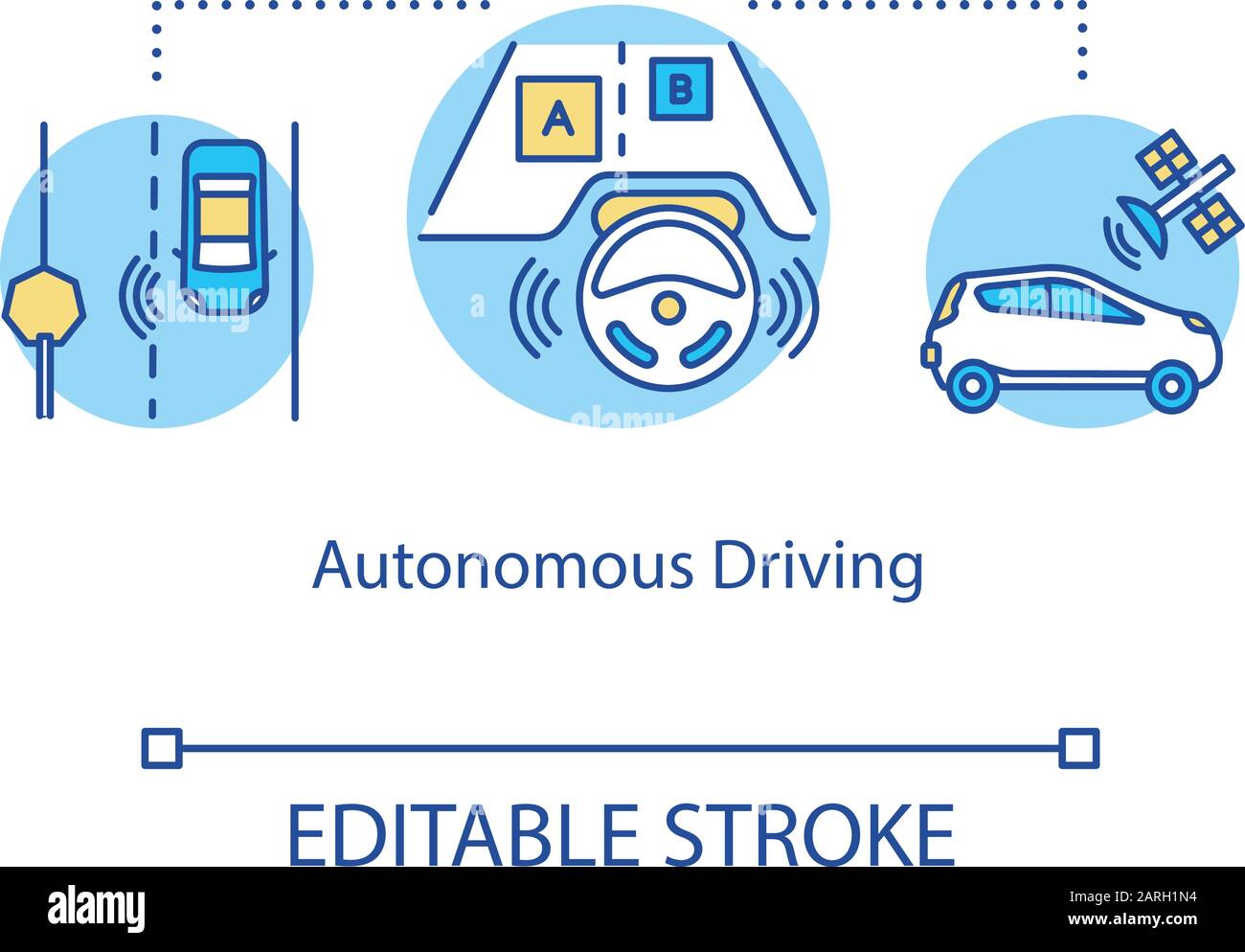 Autonomus driving Stock Vector Images - Alamy