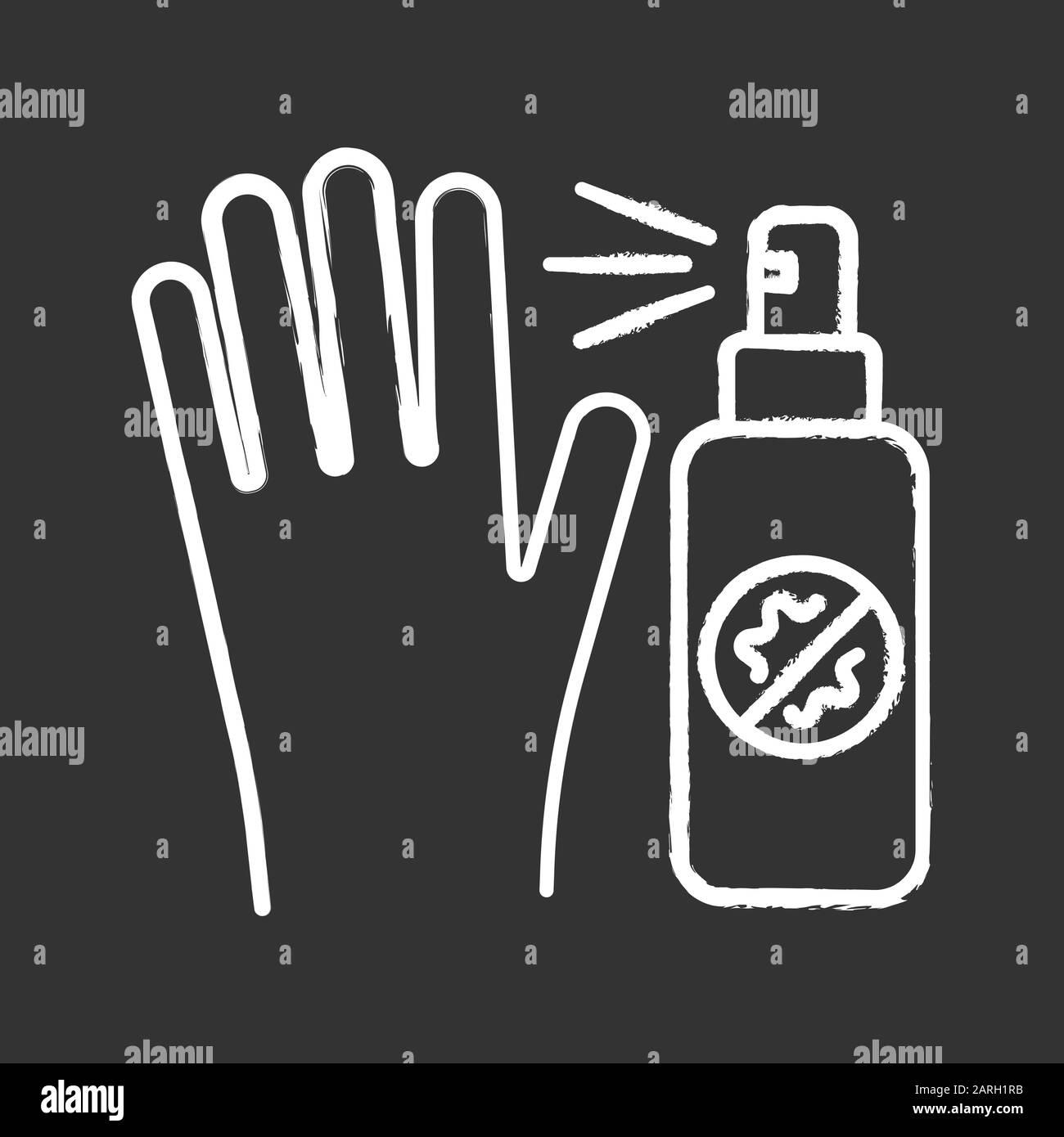 Antiseptic chalk icon. Sanitary and disinfection. Cleansing hand ...