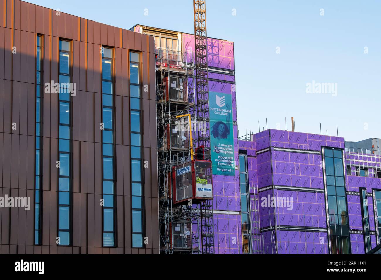 Construction off the new Nottingham College City Hub on the South Side ...