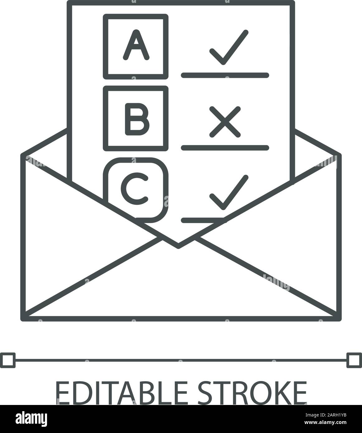 Email survey linear icon. Public opinion. Research. Consumer review ... Email survey linear icon. Public opinion. Research. Consumer review ...