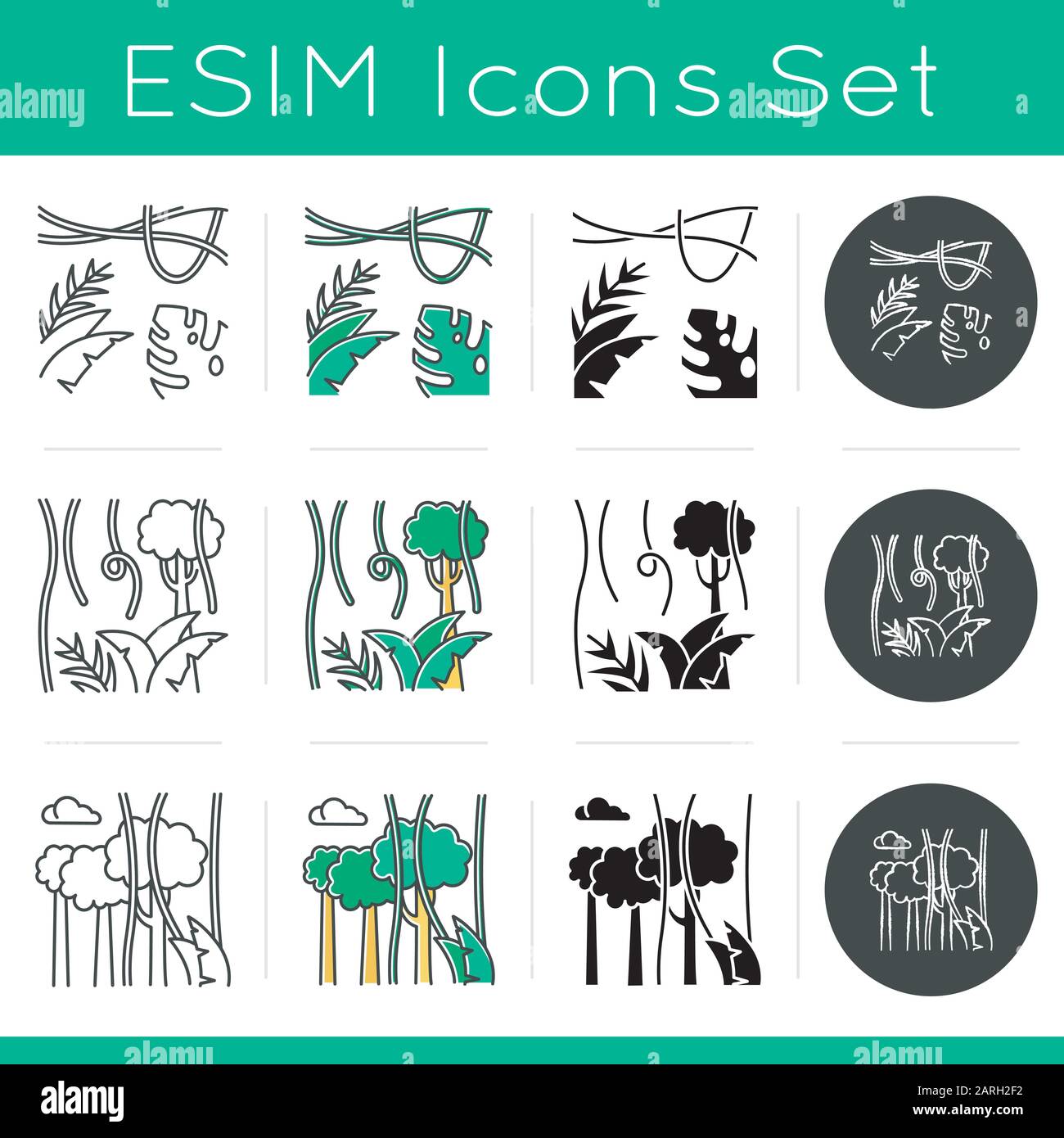 Vegetation bali Stock Vector Images - Alamy