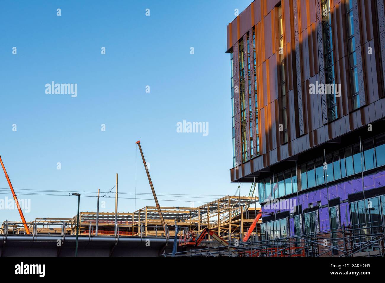 Construction off the new Nottingham College City Hub on the South Side ...