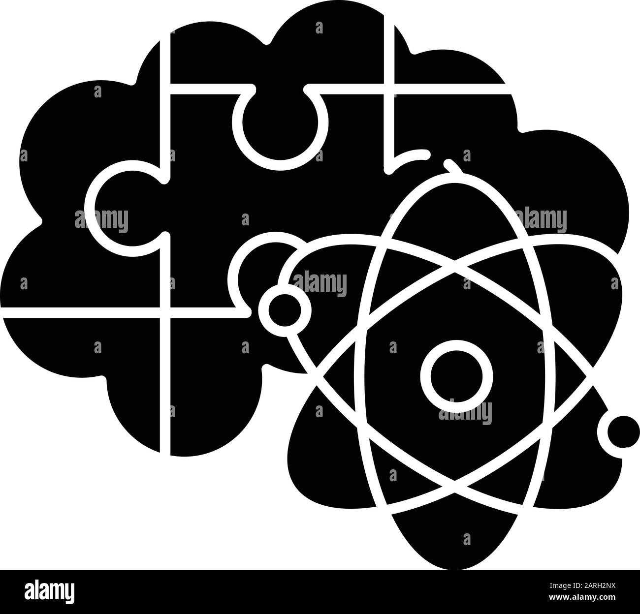 Brain teaser glyph icon. Science puzzle, riddle, logic game. Mental ...