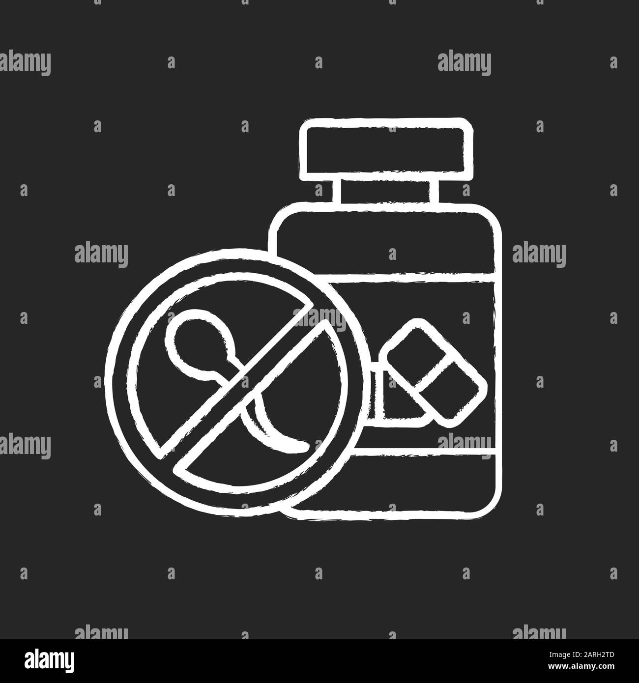 Birth control chalk icon. Oral contraceptive. Female healthcare ...
