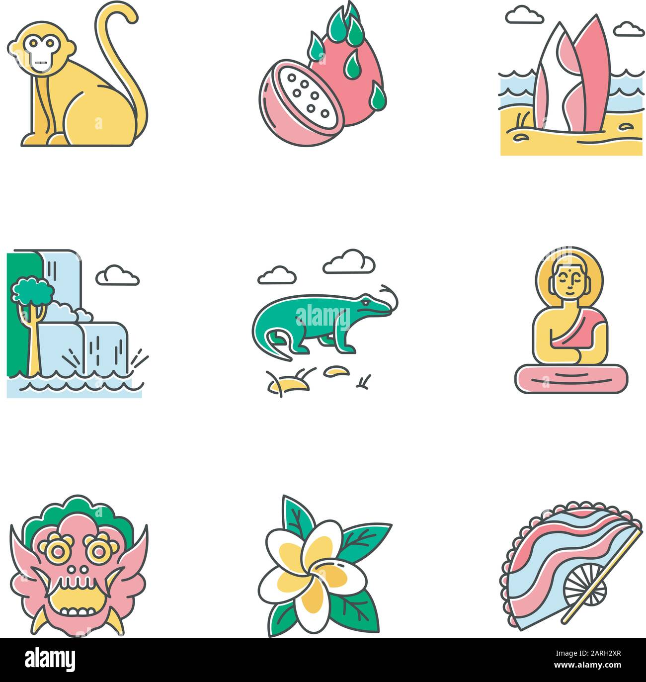 Wonders of indonesia Stock Vector Images - Alamy