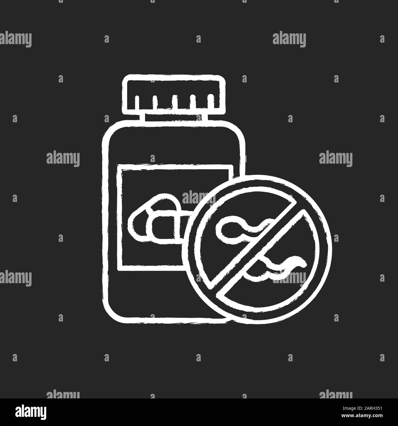 Birth control chalk icon. Female oral contraceptive. Unwanted pregnancy ...