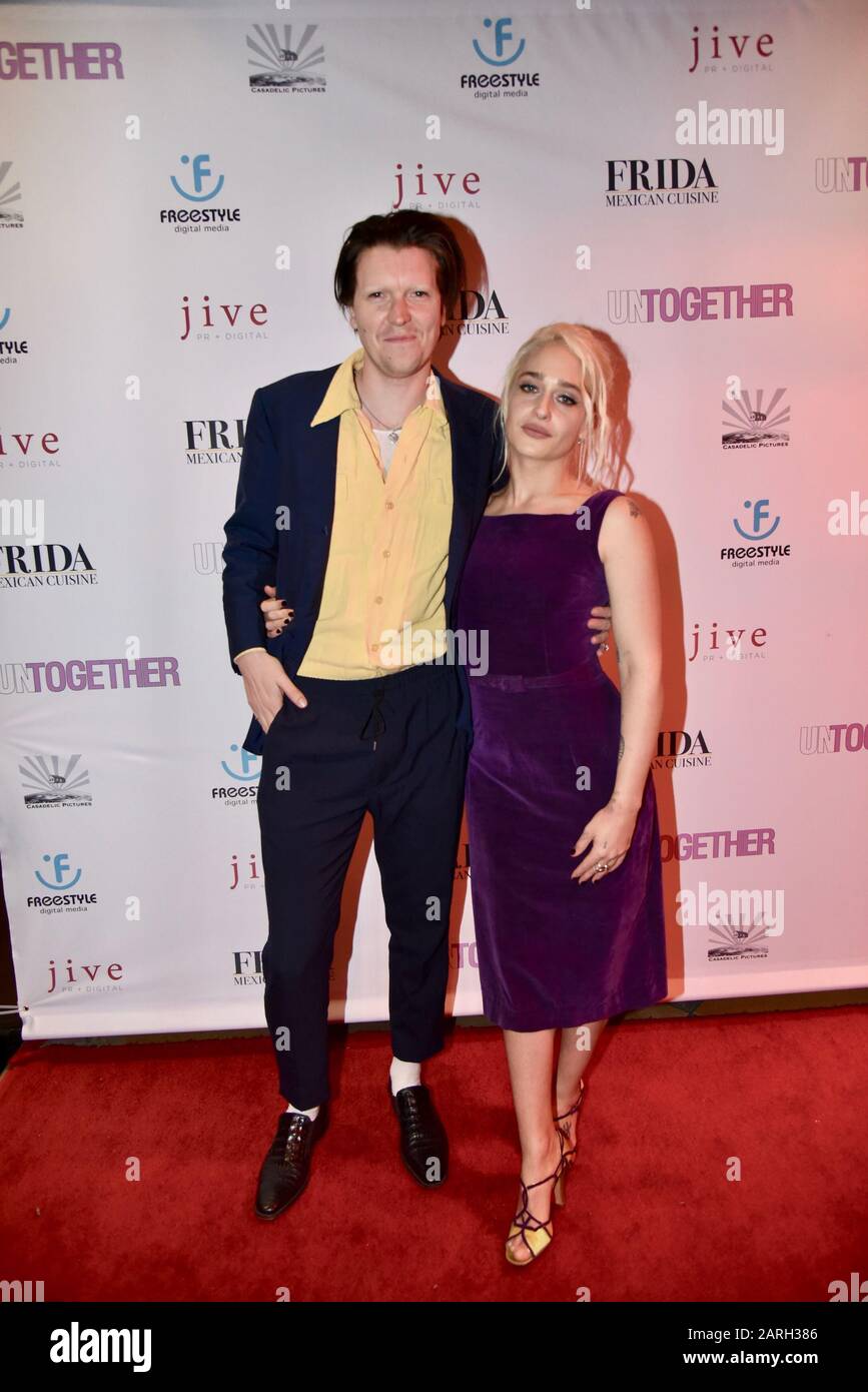 Los Angeles.CA.USA. Alex Cameron and Jemima Kirke at the Untogether Premiere. Frida Restaurant ...