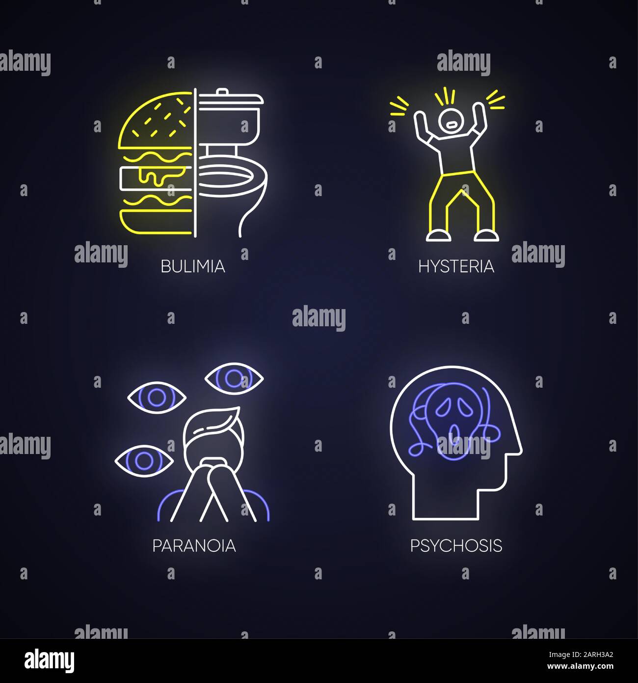 Eating disorder vector vectors hi-res stock photography and images - Alamy