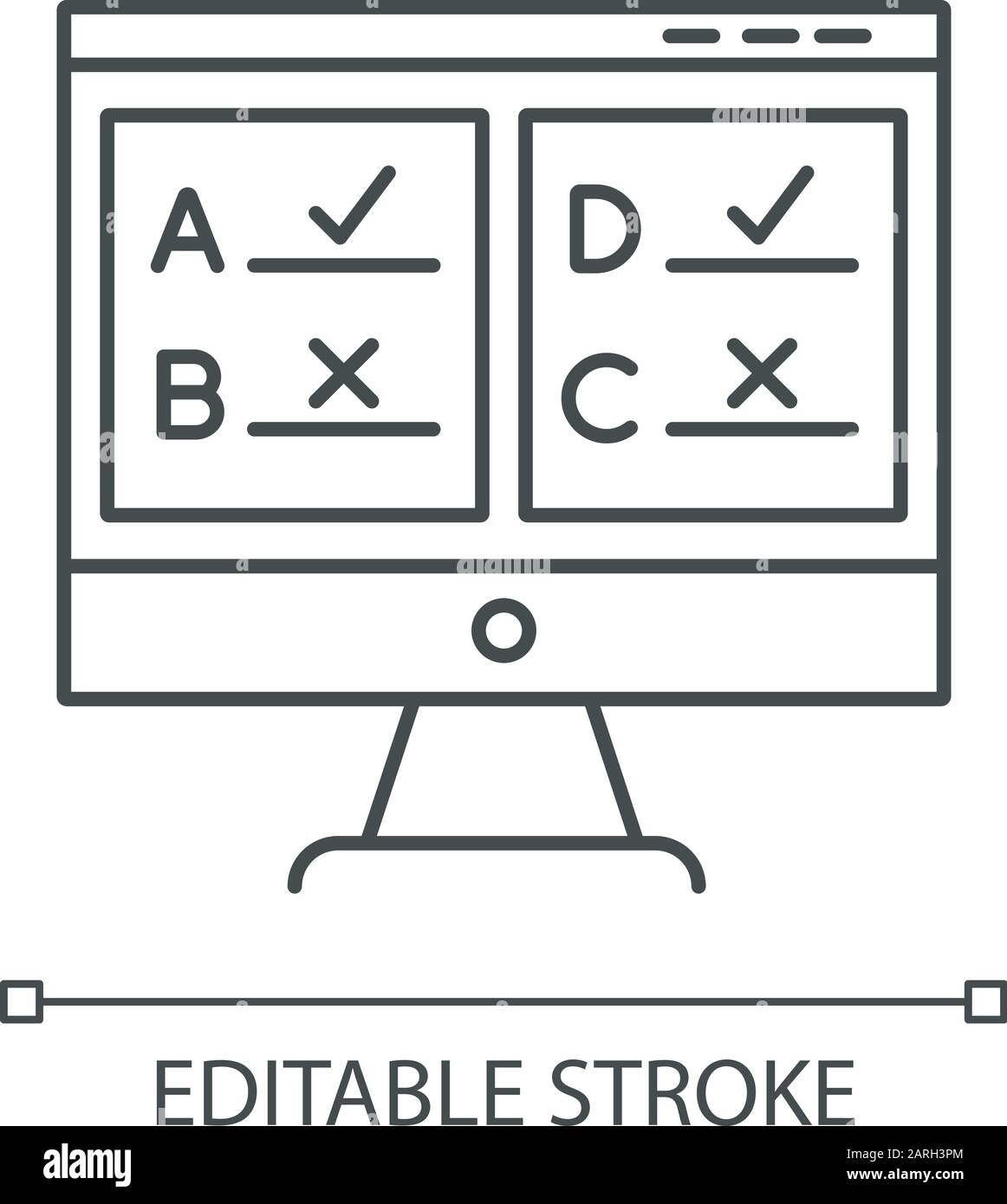 Online Survey Linear Icon Multiple Answer Questionnaire Social