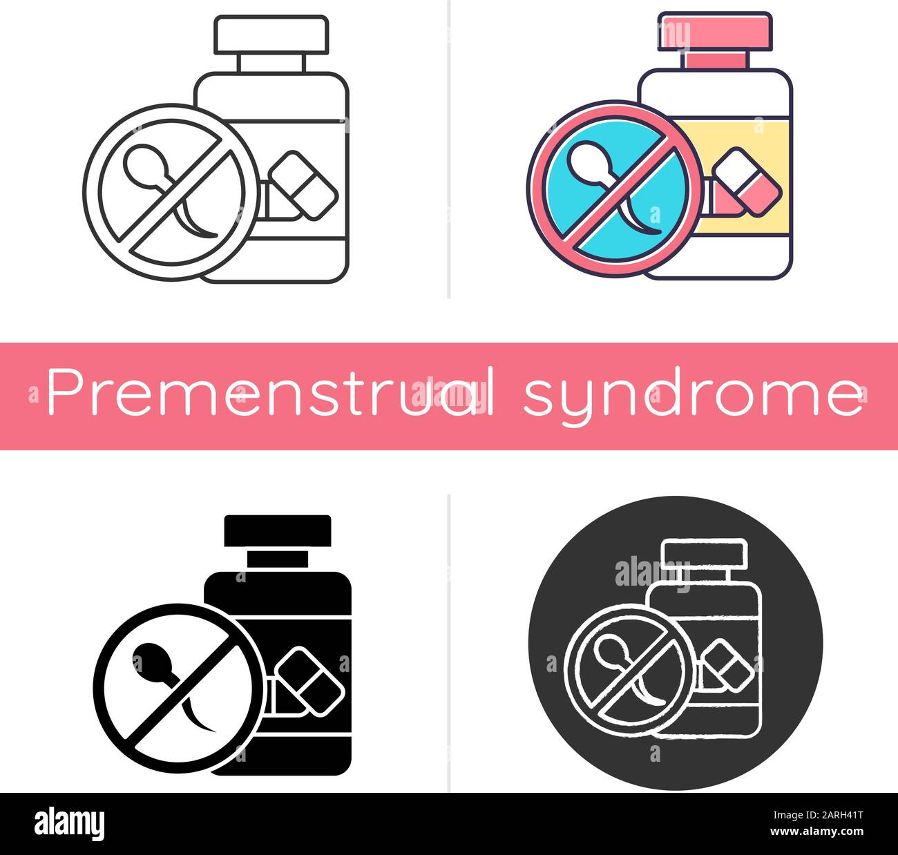 Birth control icon. Oral contraceptive. Female healthcare. Unintended ...