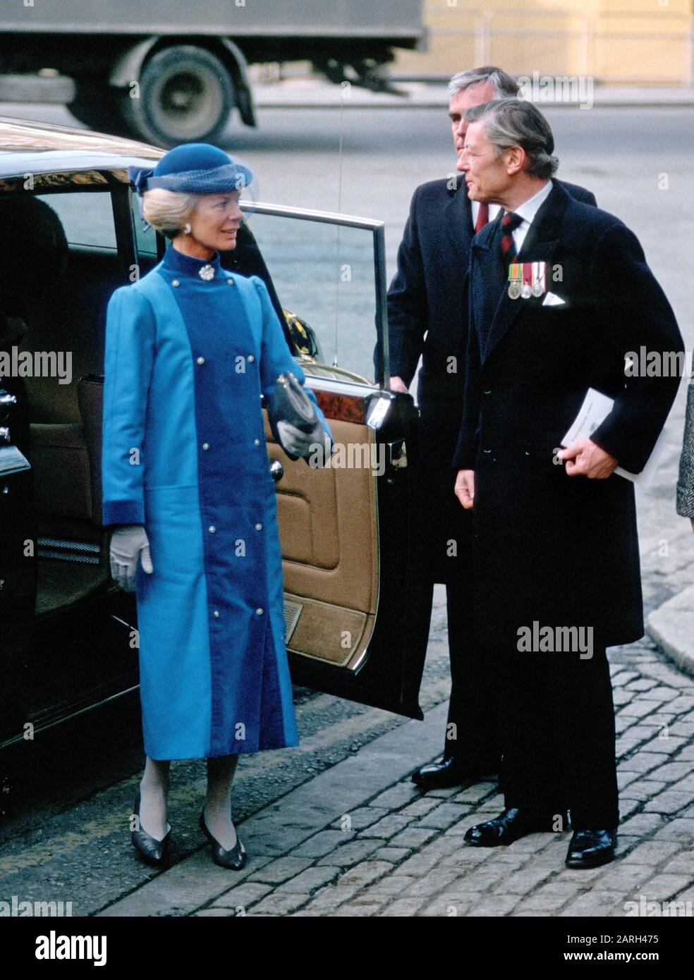 HRH Duchess of Kent and Angus Ogilvy arrive at Westminster Abbey ...