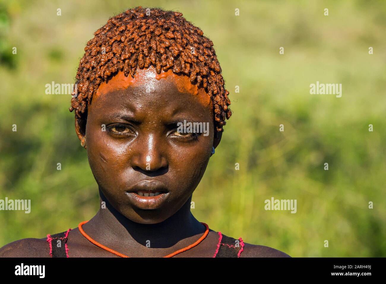 Hamer woman with with traditional hairstyle, Hamer tribe, Omo Valley ...