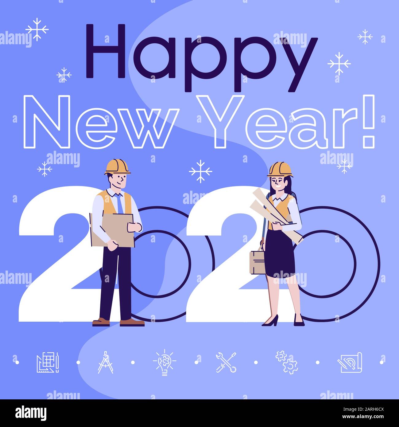 Cartoon engineer builder blueprints hi-res stock photography and images ...