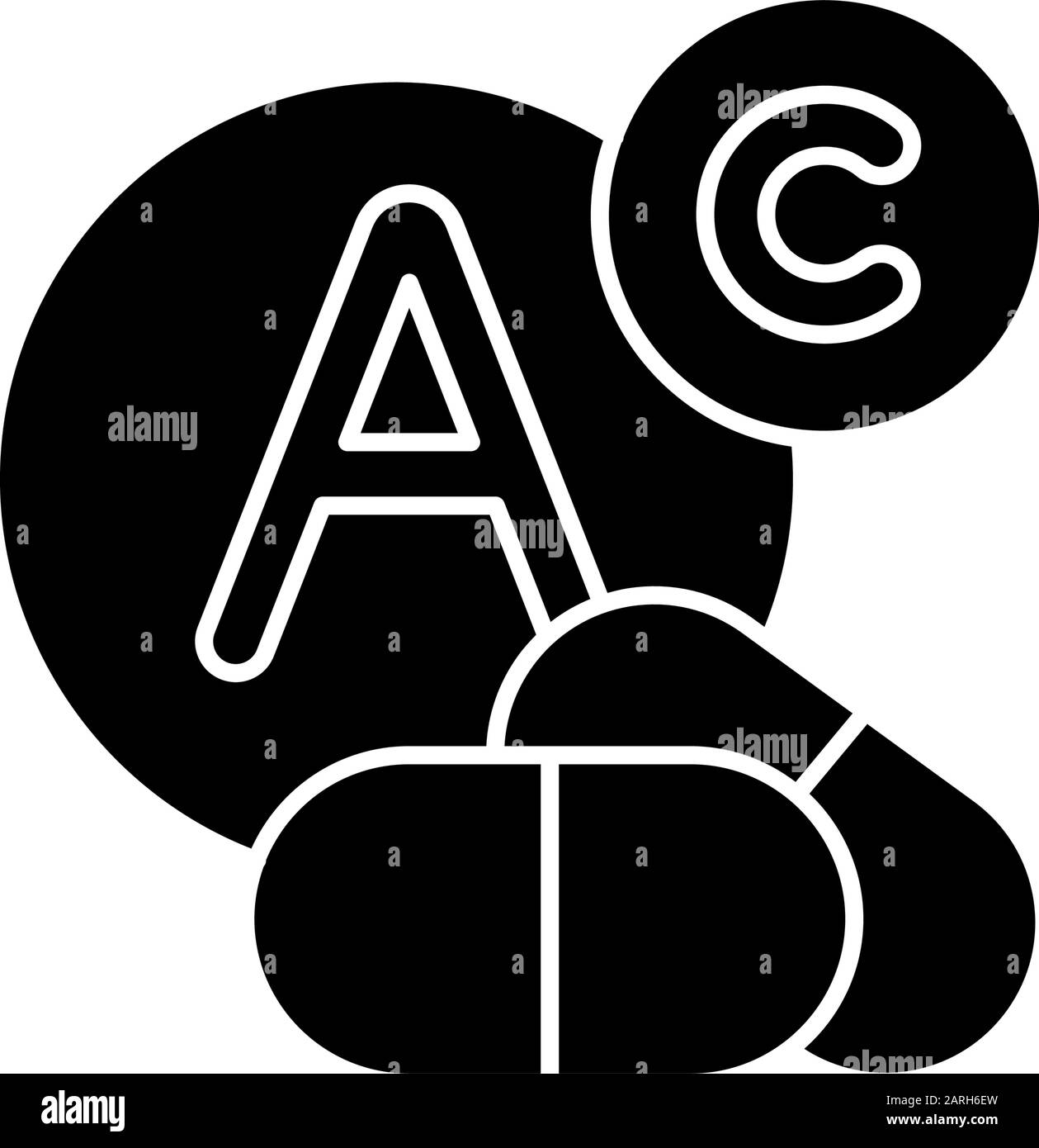 Vitamin intake glyph icon. Diet supplement. Multivitamin complex supply ...