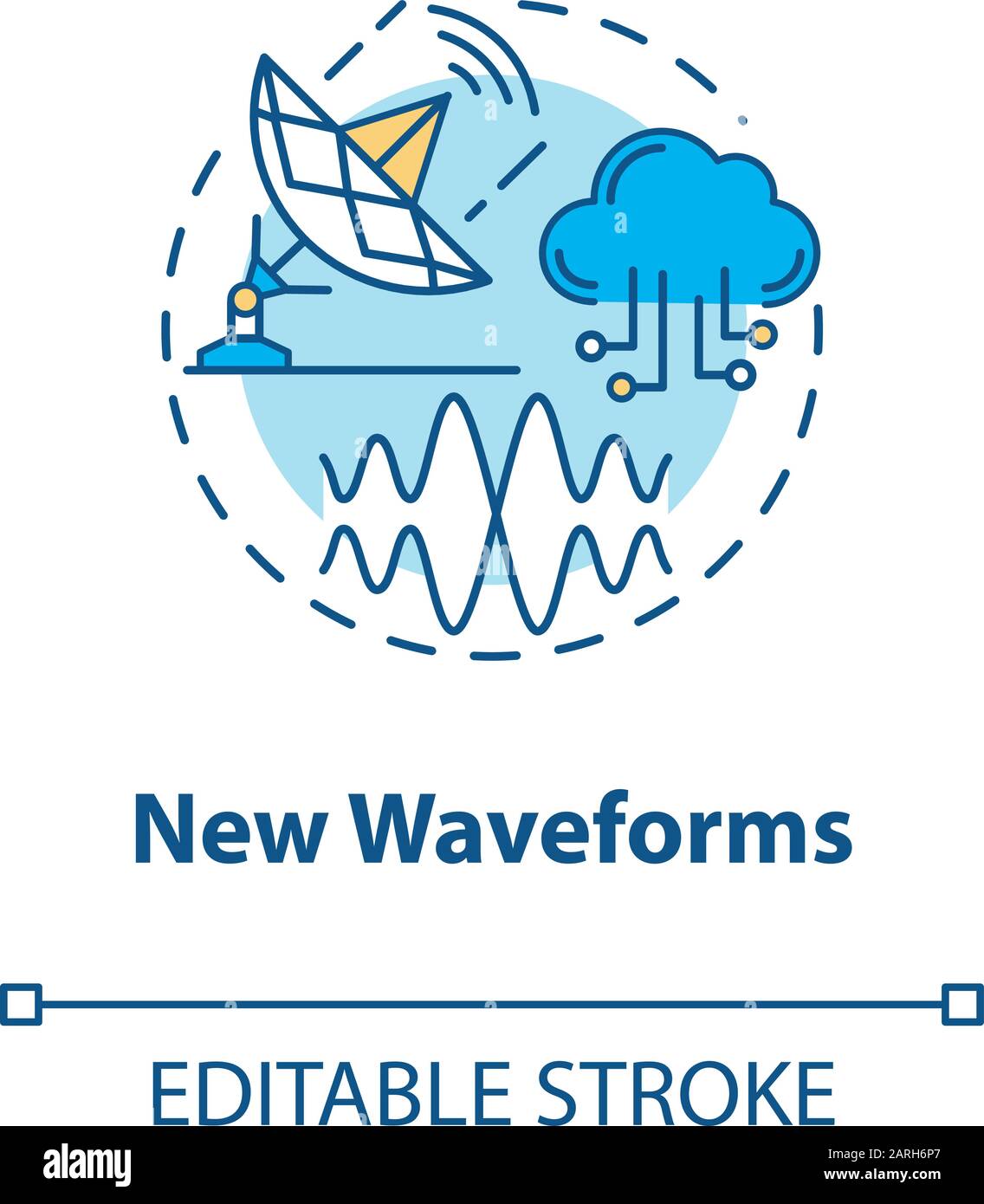 New waveforms concept icon. 5G technologies idea thin line illustration ...