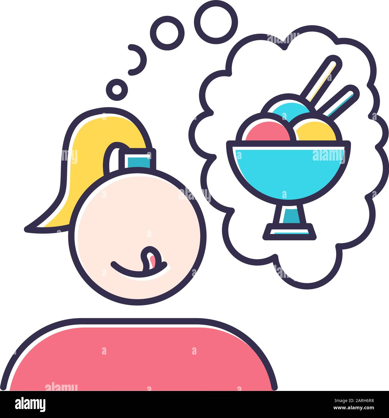 Summer gelato icon outline Stock Vector Images - Alamy