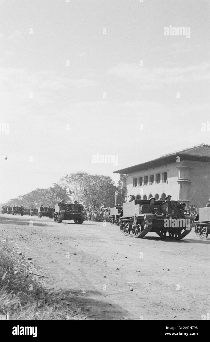 Parade at Bandoeng Universal carriers Date: July 1947 Location ...