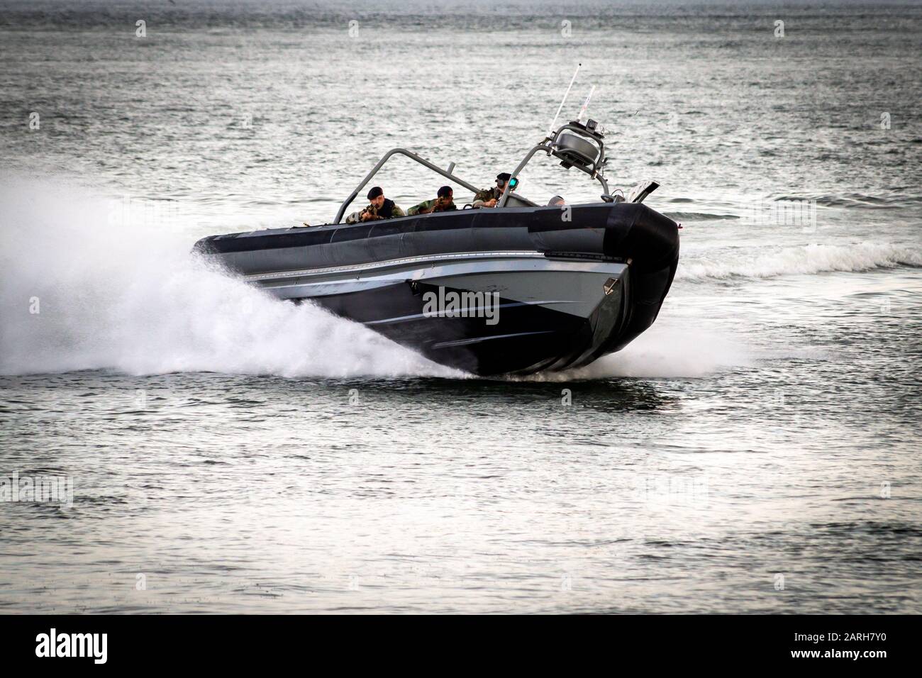 DEN HELDER, THE NETHERLANDS - JUL 7, 2012: Dutch Marines in a MST 1000 ...