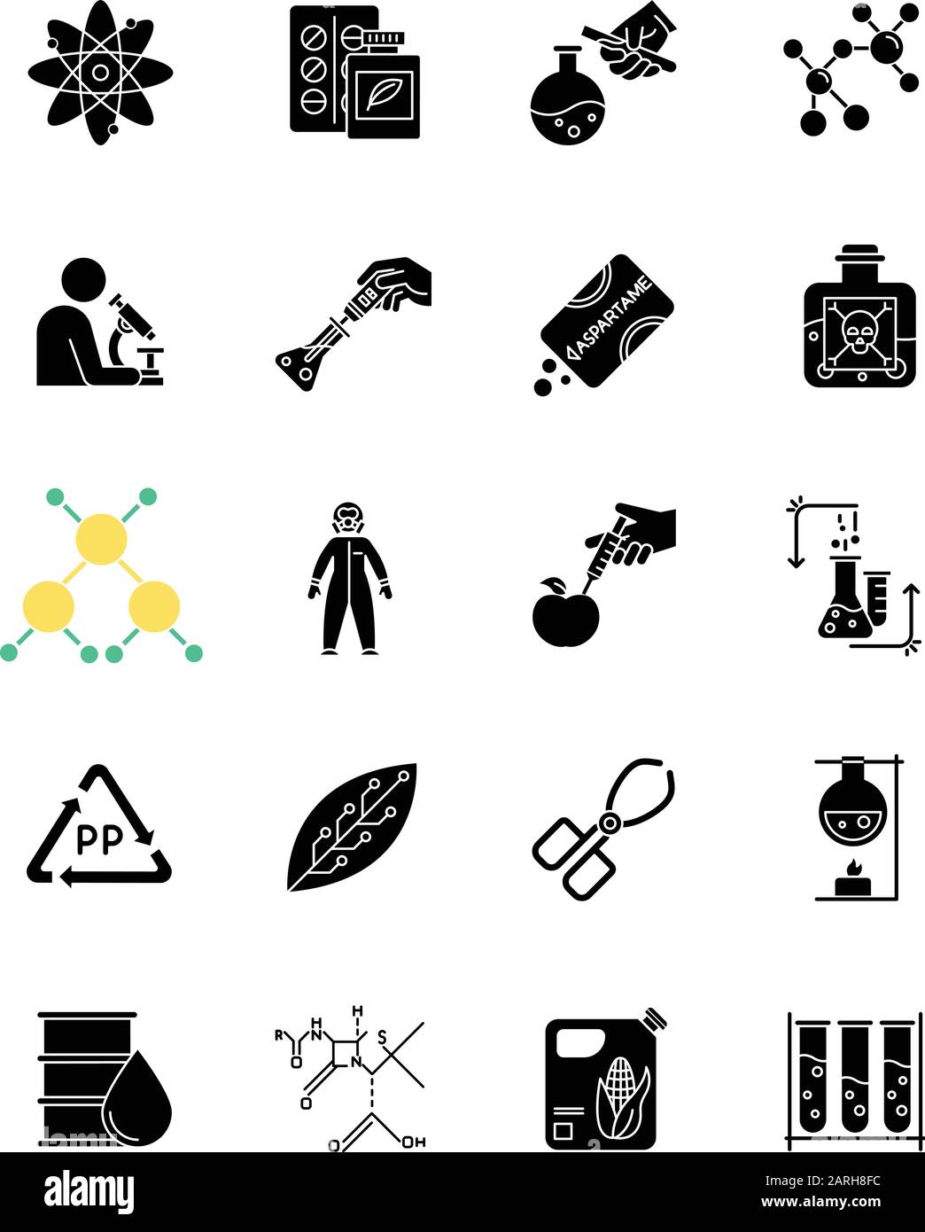 Scientist in the laboratory silhouette Stock Vector Images - Alamy