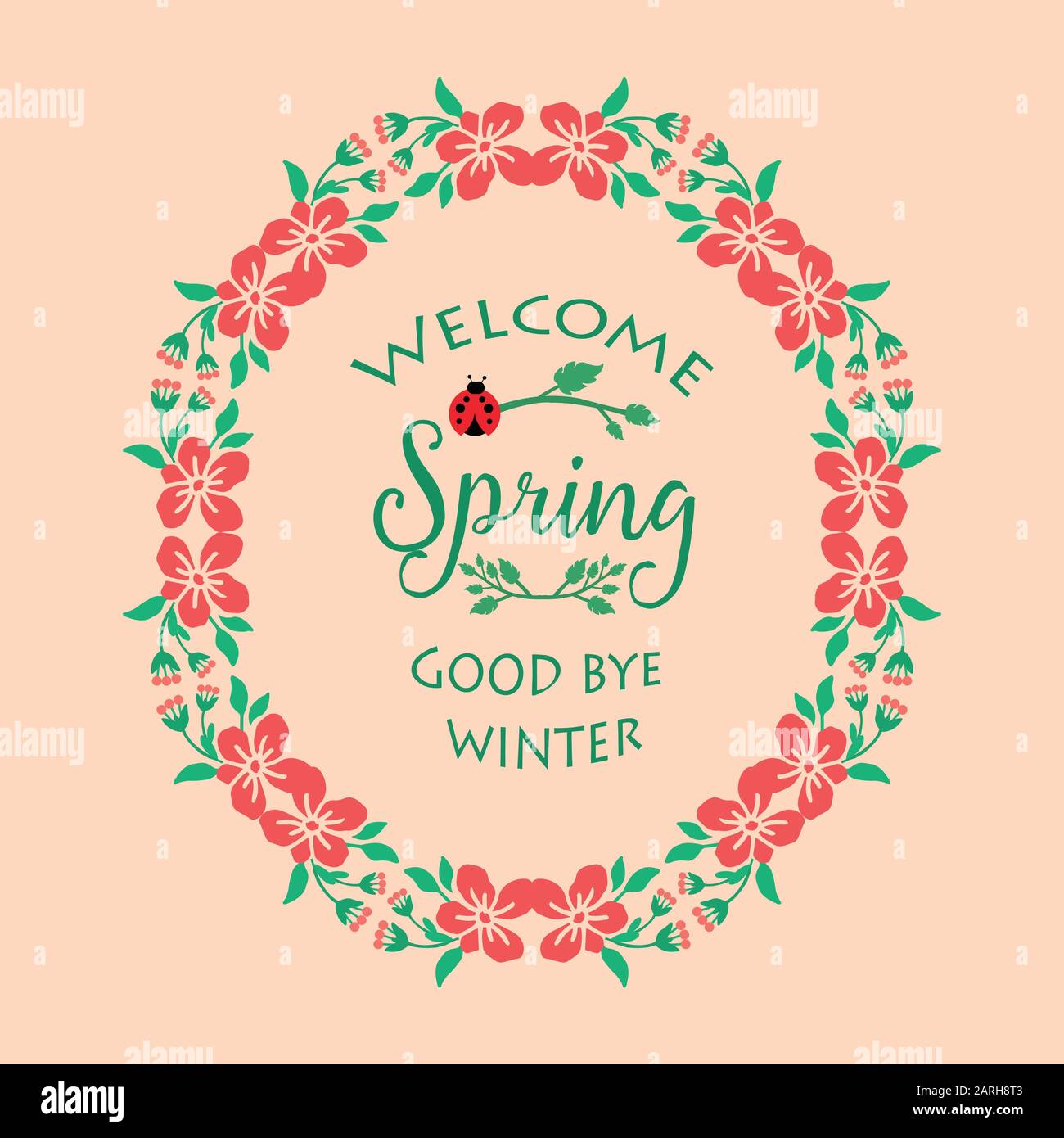 Unique Shape pattern of leaf and floral frame, for elegant welcome ...