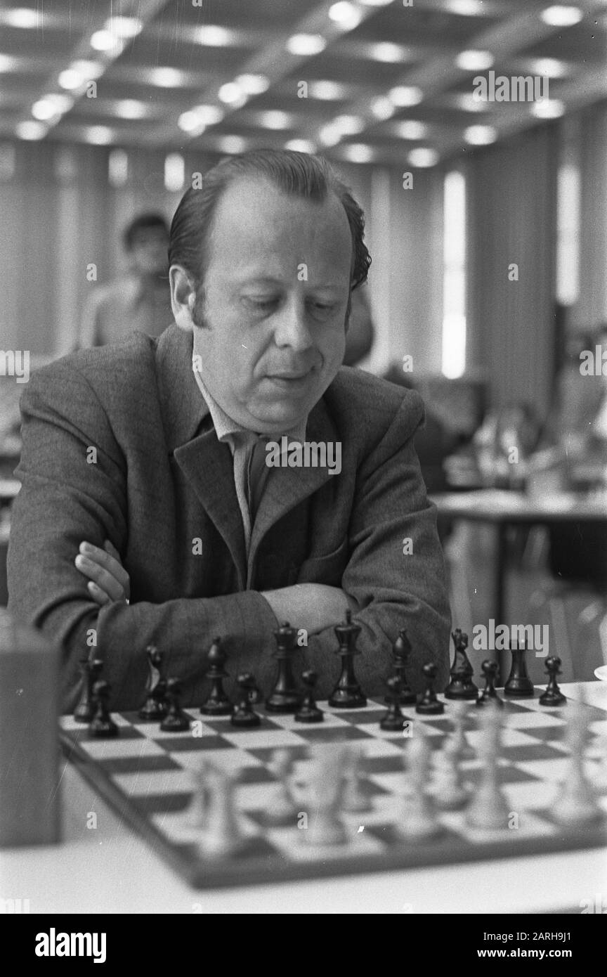 The German chess player Wolfgang Uhlmann, IBM chess tournament 1972 in ...