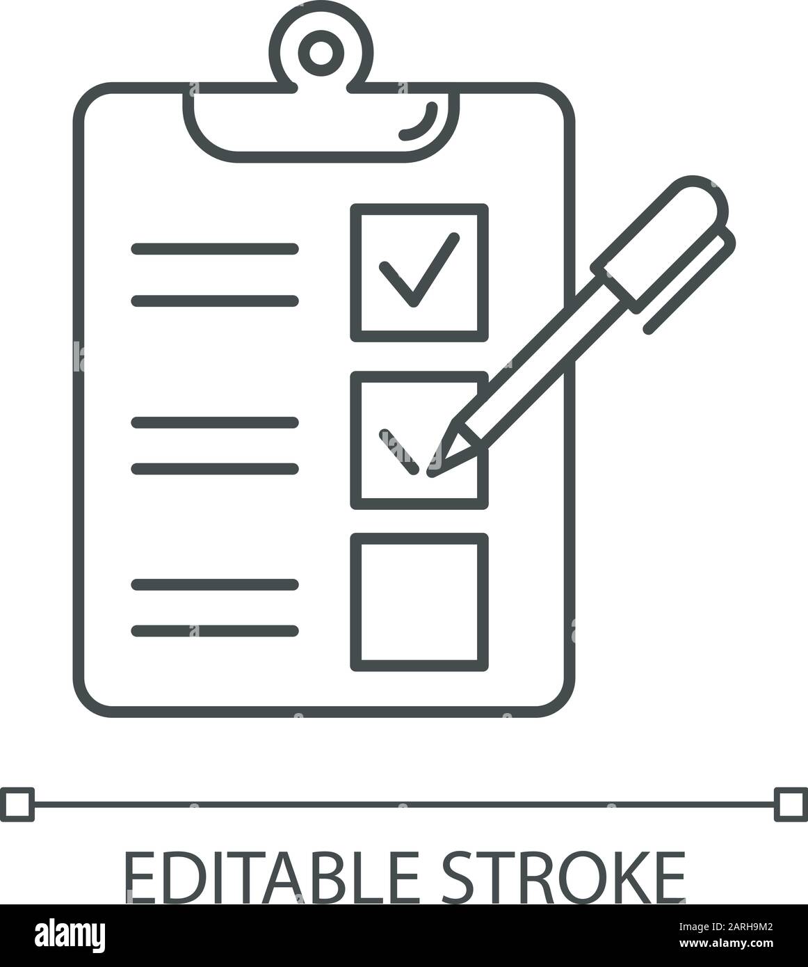 Survey questionnaire form linear icon. Checklist. Customer service ... Survey questionnaire form linear icon. Checklist. Customer service ...