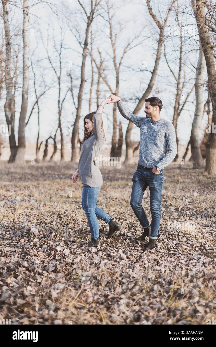 Beautiful young dancing couple hi-res stock photography and images - Alamy