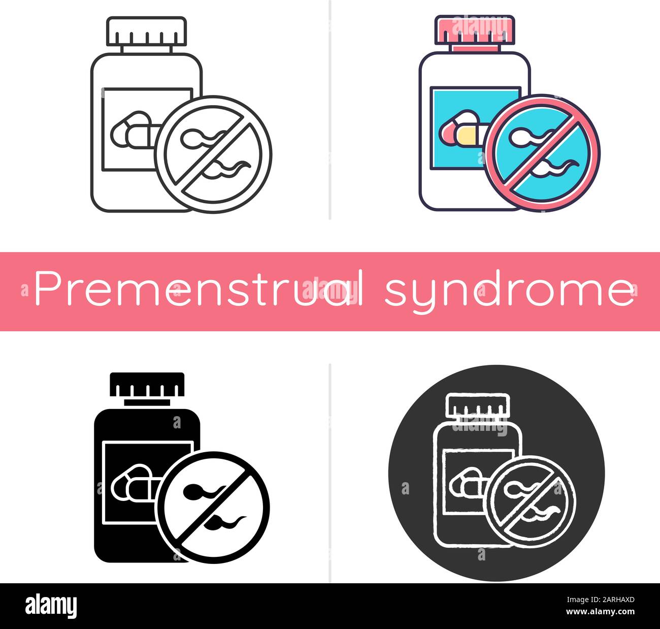 Birth control icon. Female oral contraceptive. Unwanted pregnancy ...