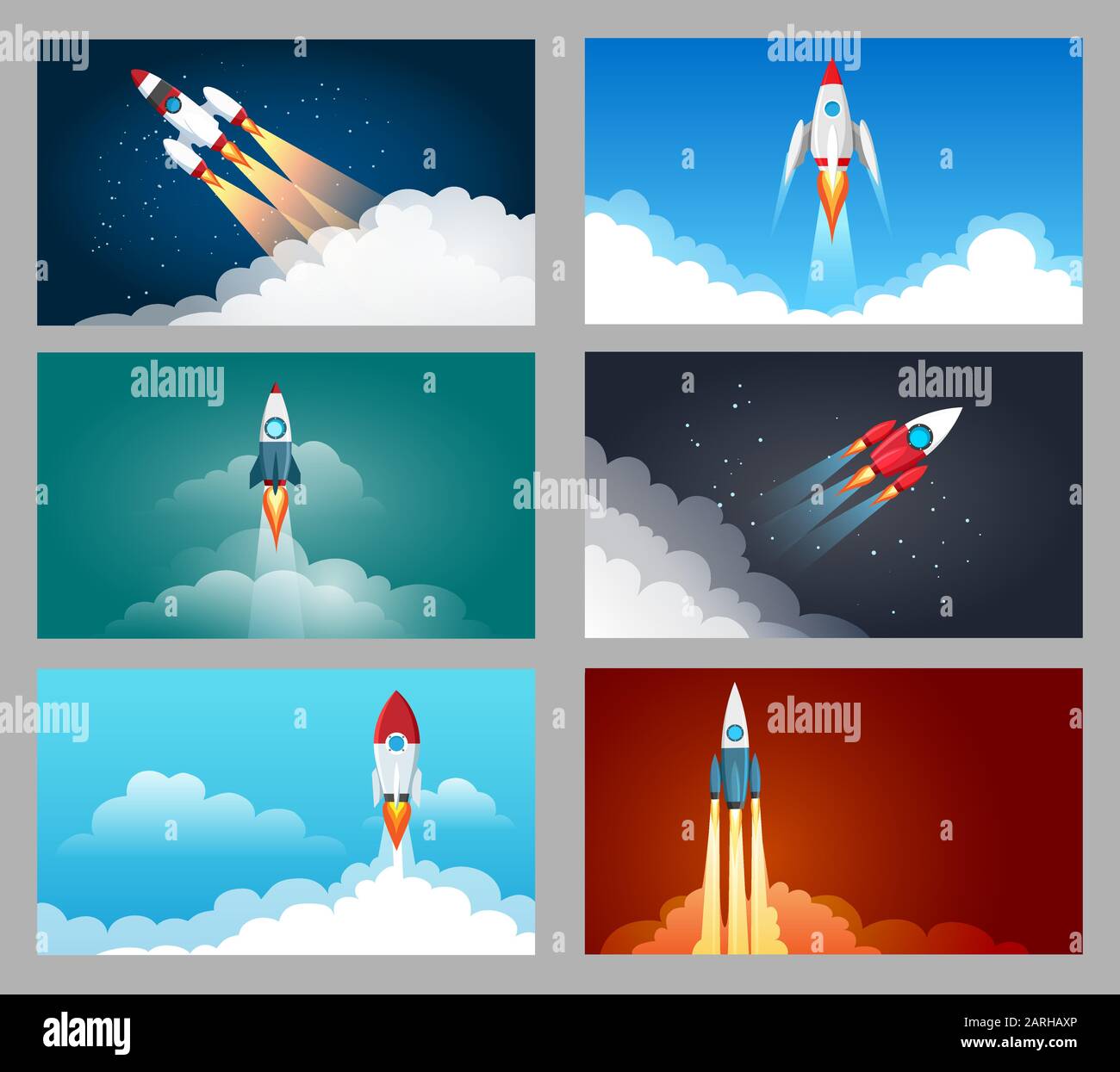 Rocket launch starting set Stock Vector Image & Art - Alamy