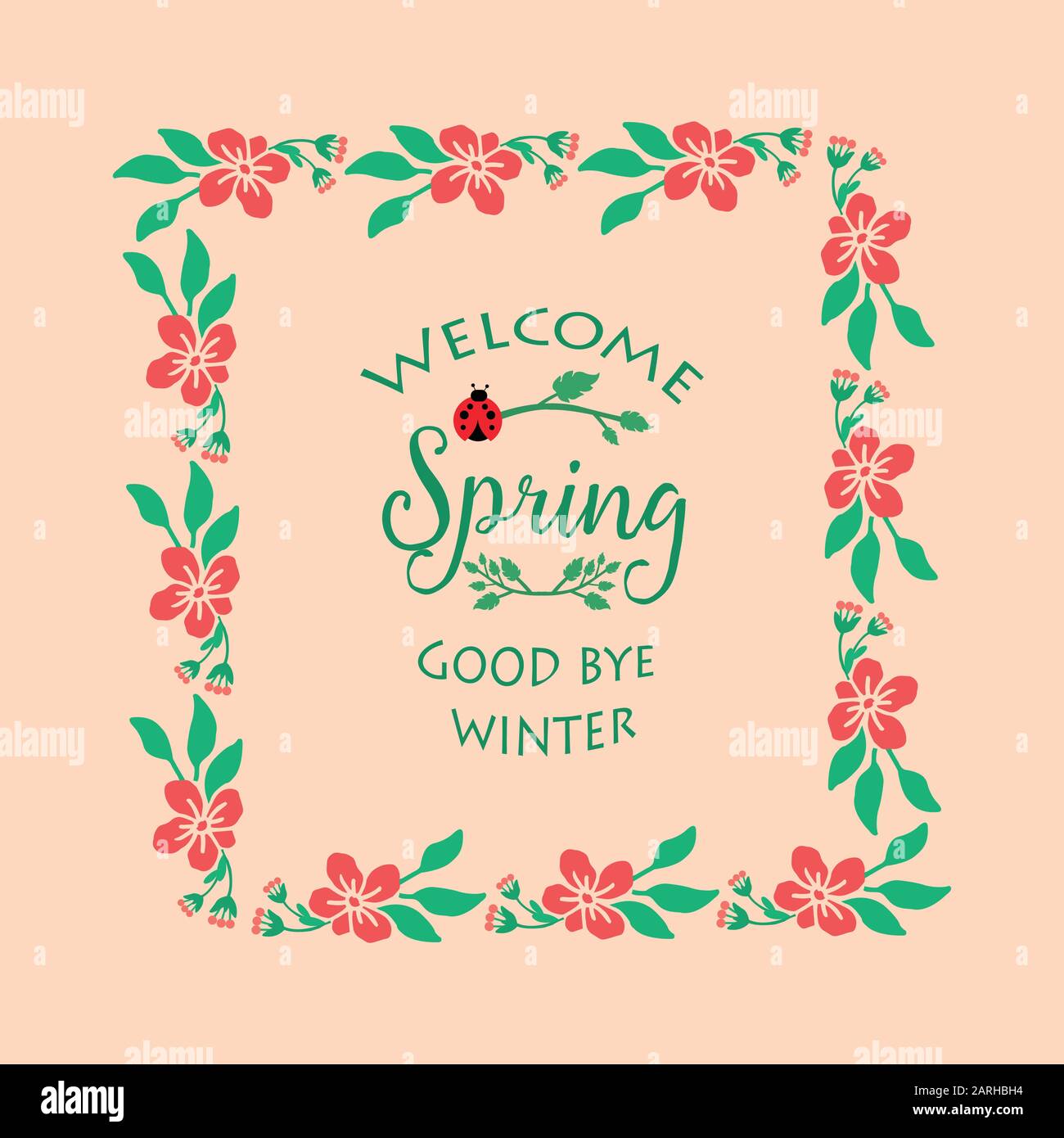 Unique Shape pattern of leaf and floral frame, for elegant welcome ...