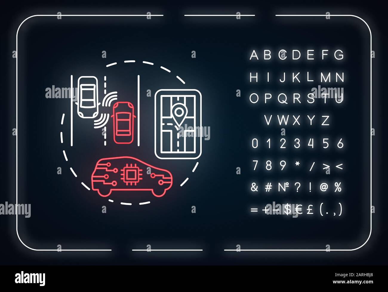 Ai neon light icon Stock Vector Images - Alamy