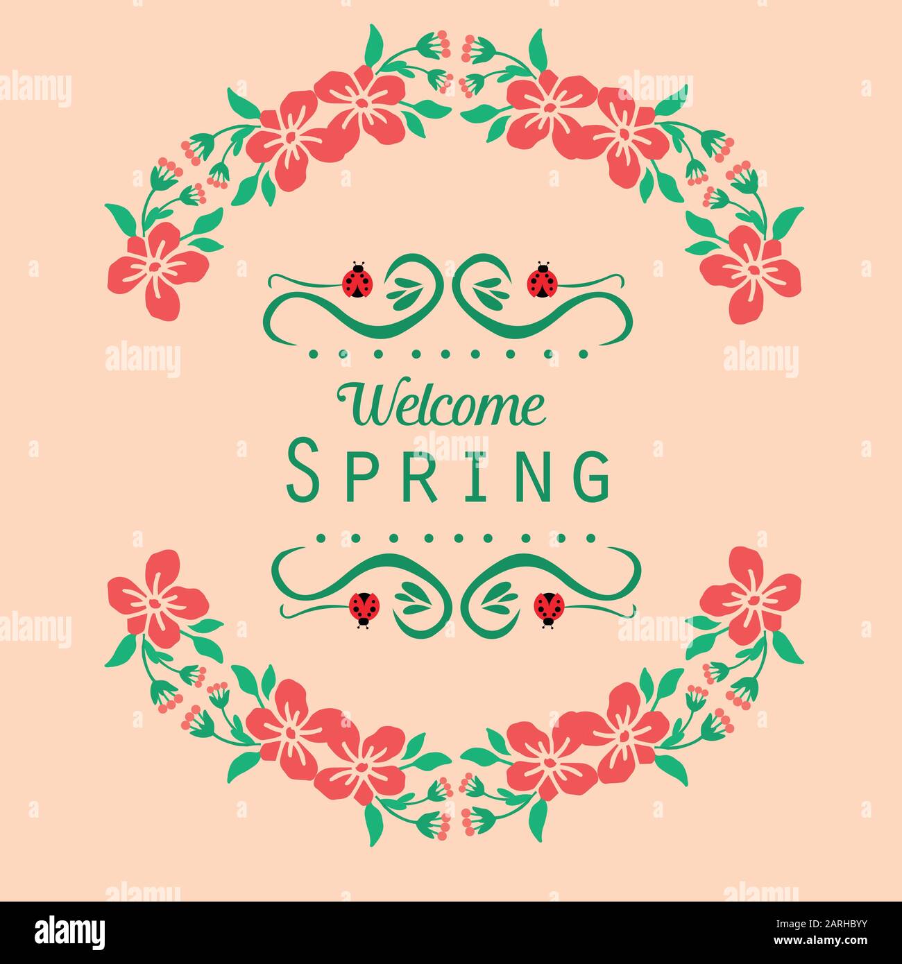 Unique Shape pattern of leaf and floral frame, for elegant welcome ...