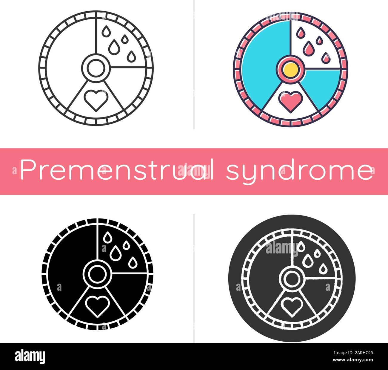 Menstrual cycle icon. Menstruation days tracking. Female healthcare ...