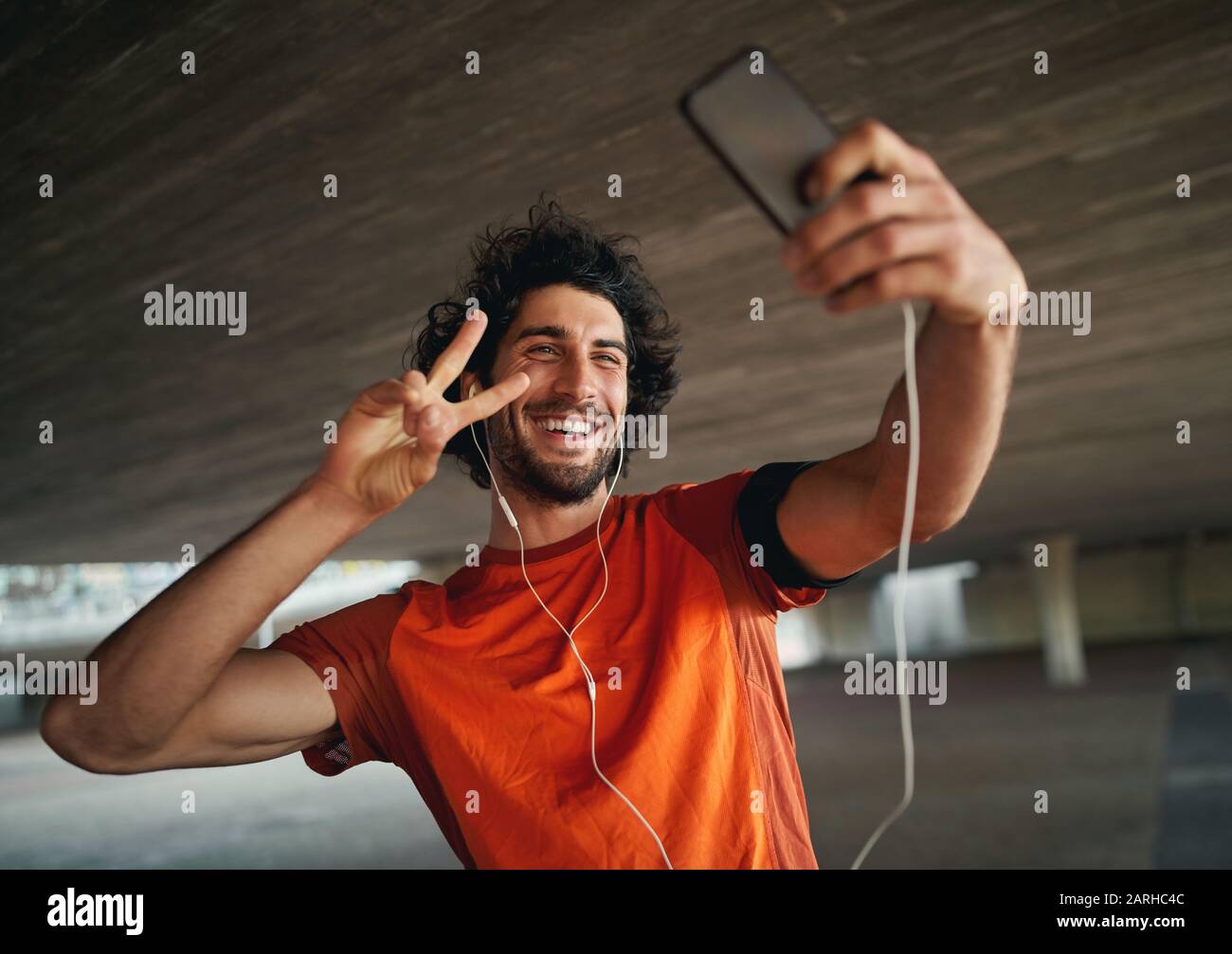 Male hand peace sign hi-res stock photography and images - Alamy
