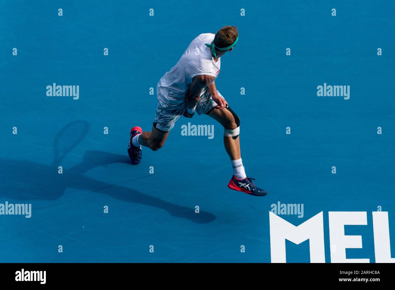 Melbourne, Australia. 28th Jan, 2020. Tennys Sandgren of USA at the ...