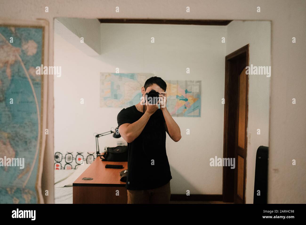 My reflection as a photographer Stock Photo - Alamy