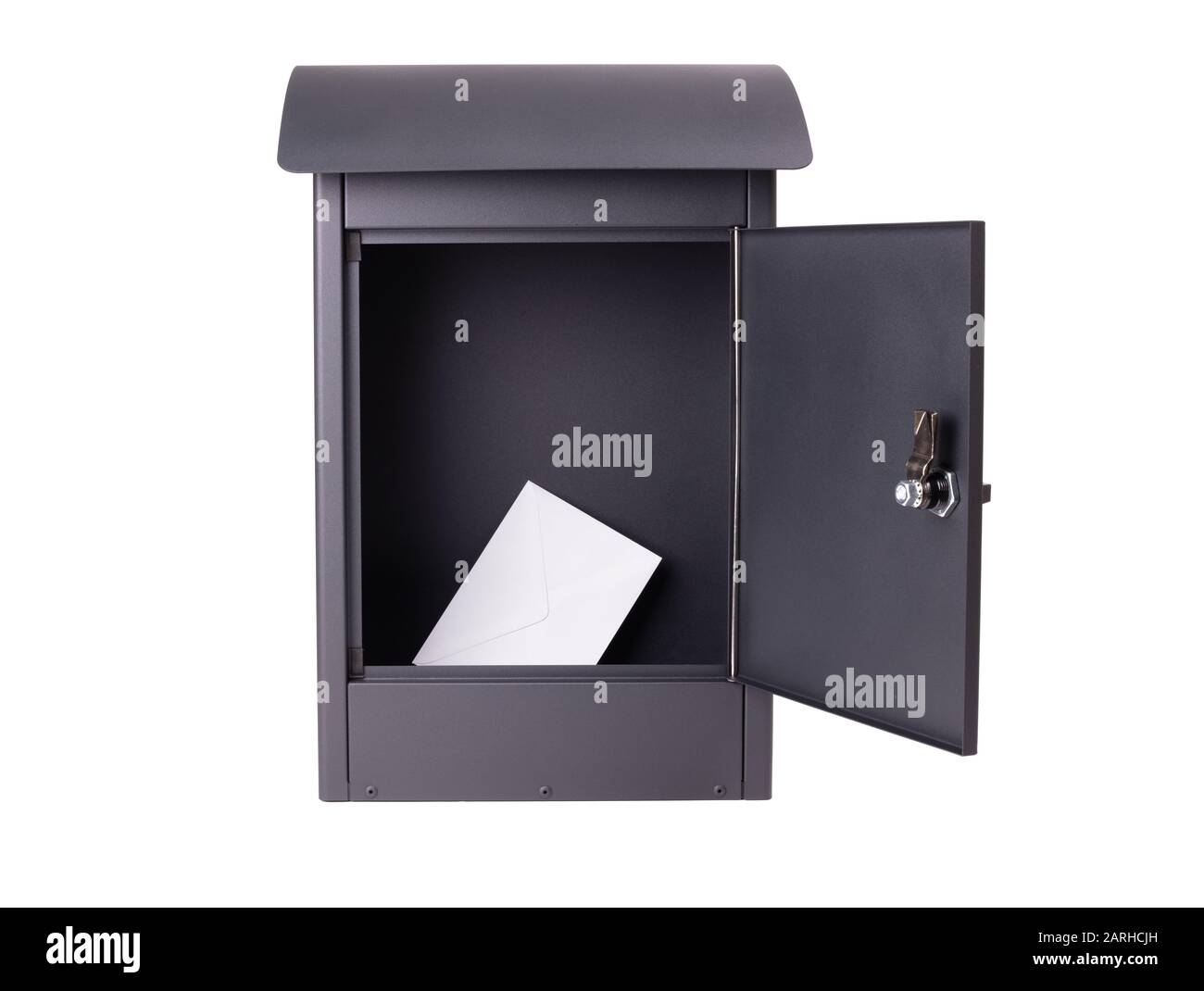 Modern letter-box isolated on a white background Stock Photo - Alamy
