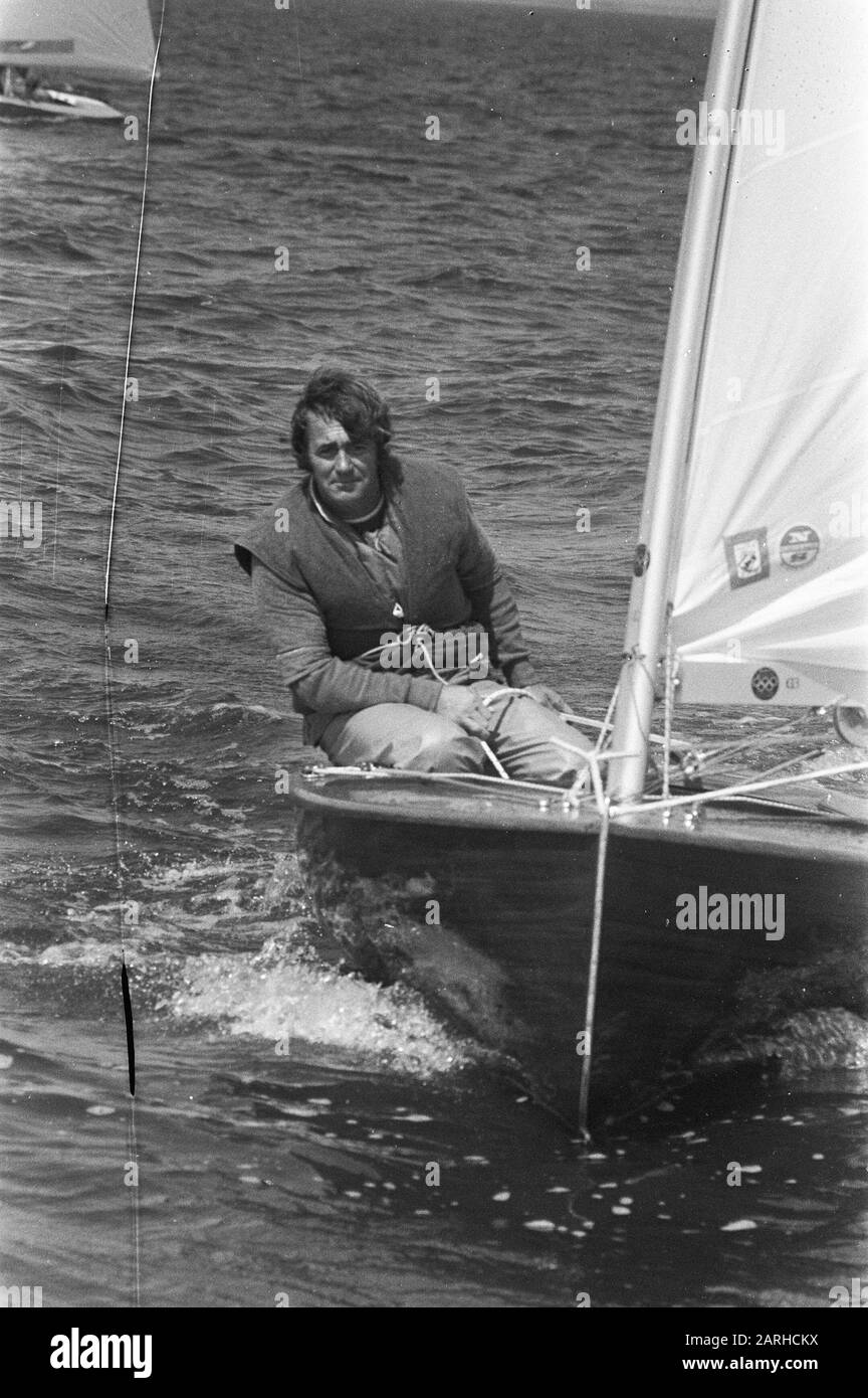 European Championship Finnjol-sailing on the IJsselmeer Zeiler Kees ...