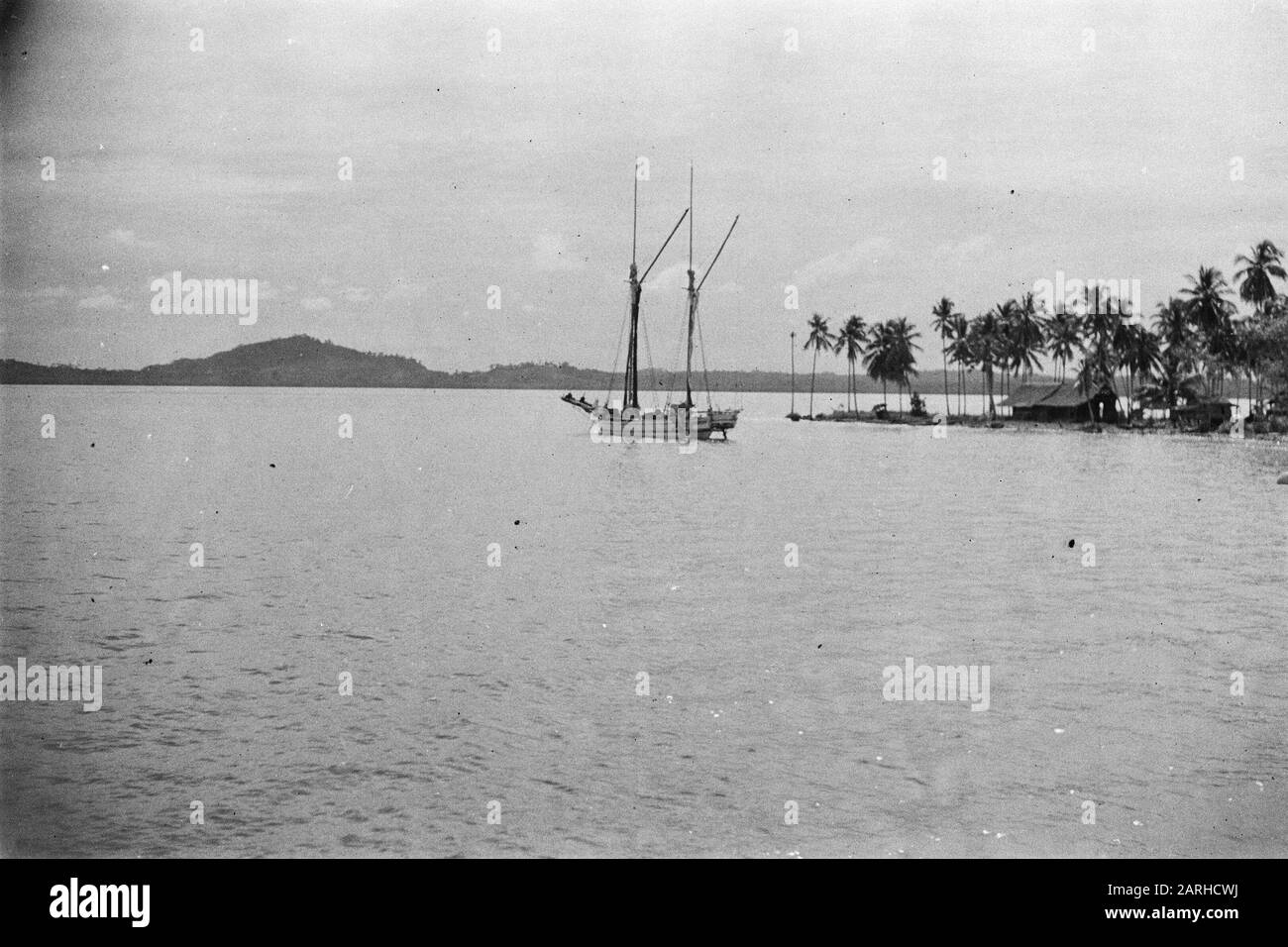 Borneo Sailing ship Date: February 1947 Location: Borneo, Indonesia ...