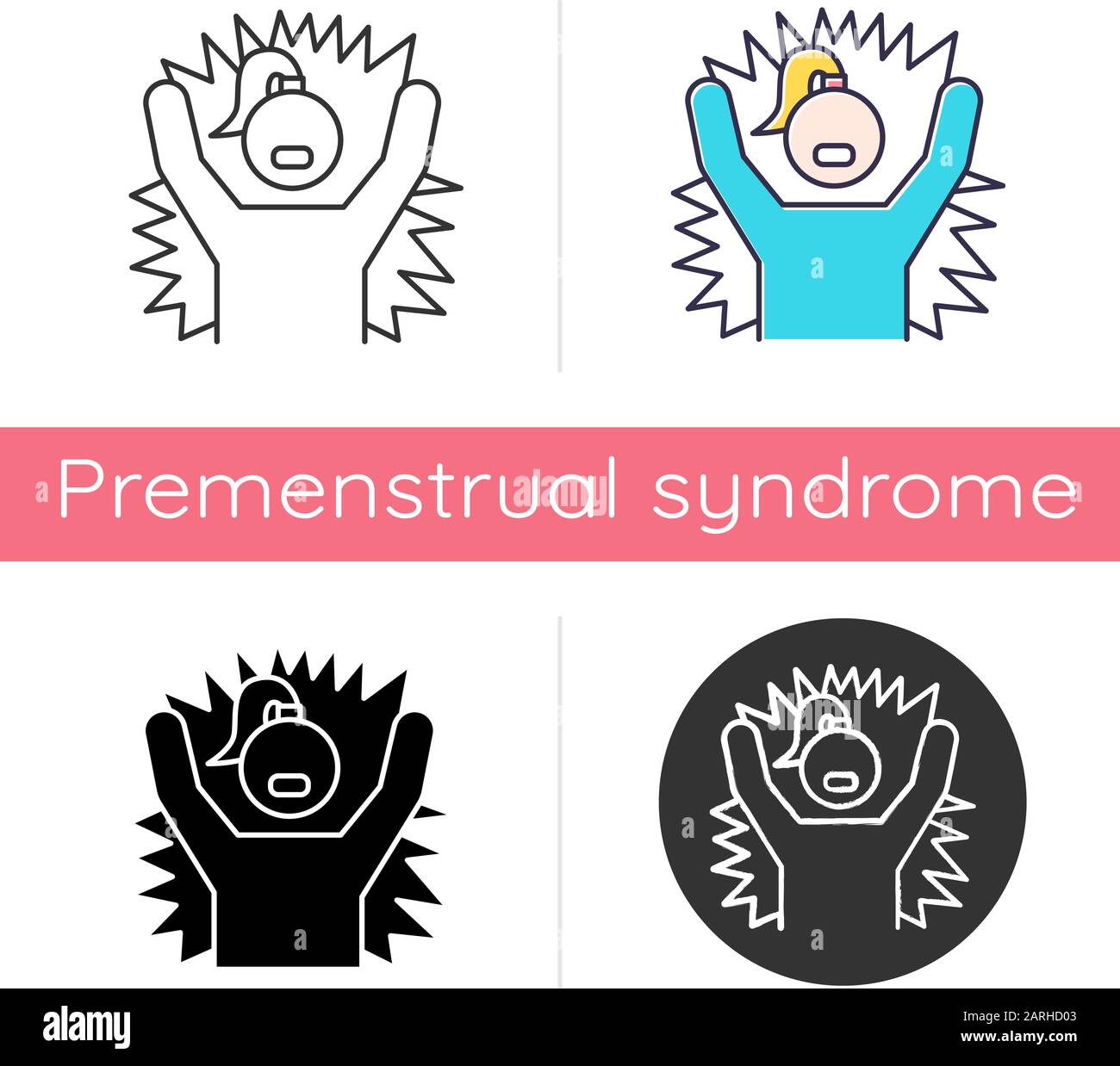 Emotional outburst icon. Outrage and tantrum. Aggressive person. Angry ...