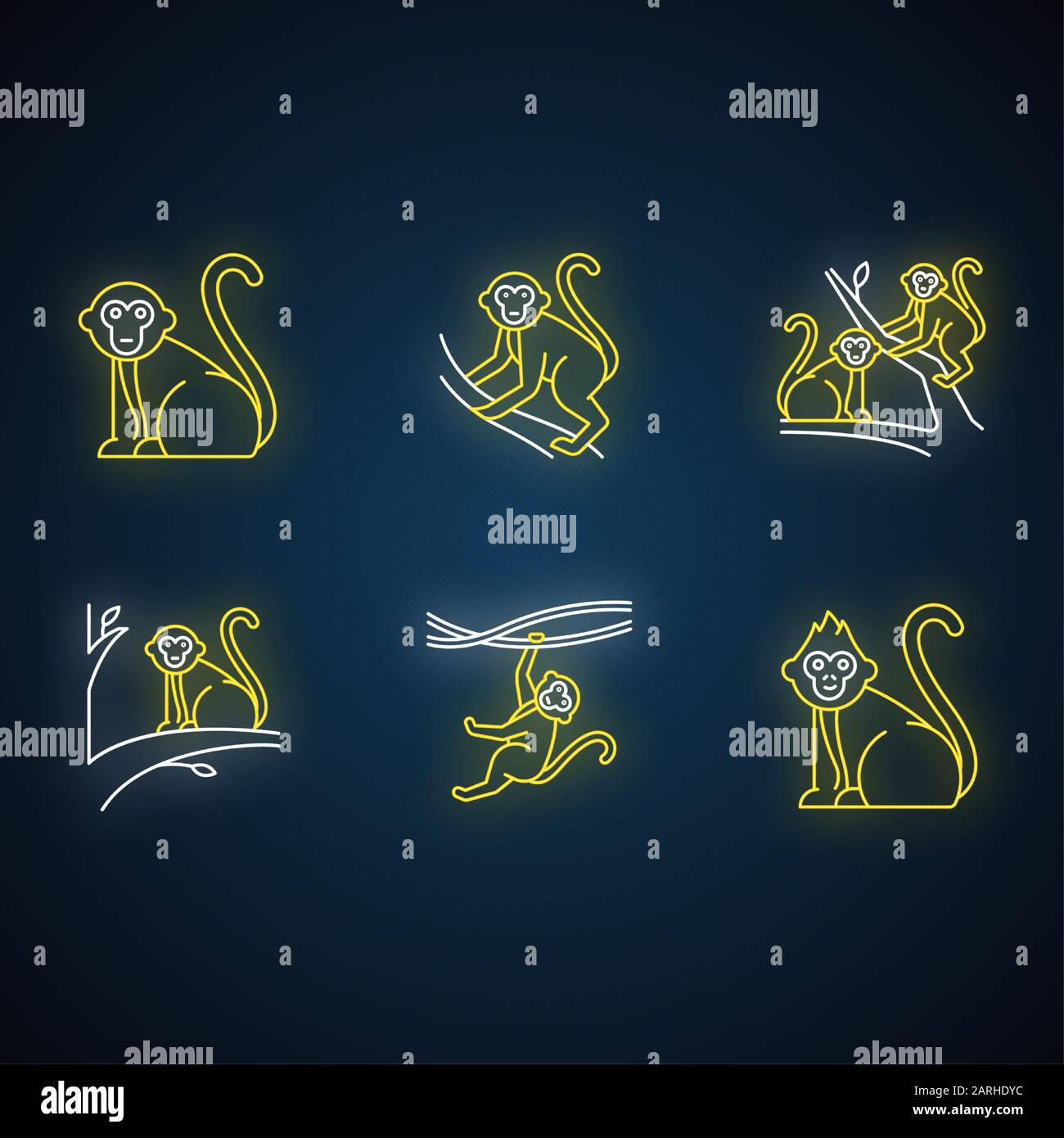 Indonesian monkeys Stock Vector Images - Alamy