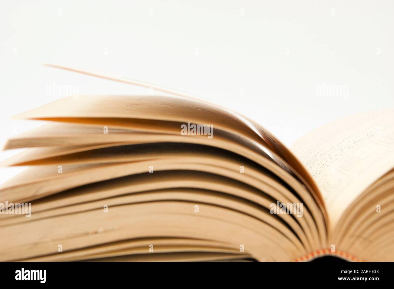 open book with blank pages isolated on white background Stock Photo - Alamy