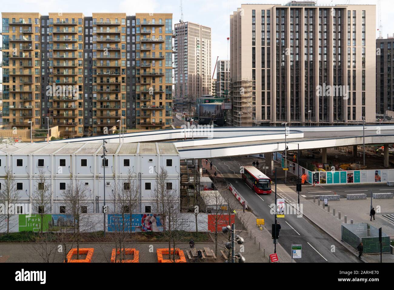 Apartments blocks and student accommodation at Wembley Park Stock Photo ...