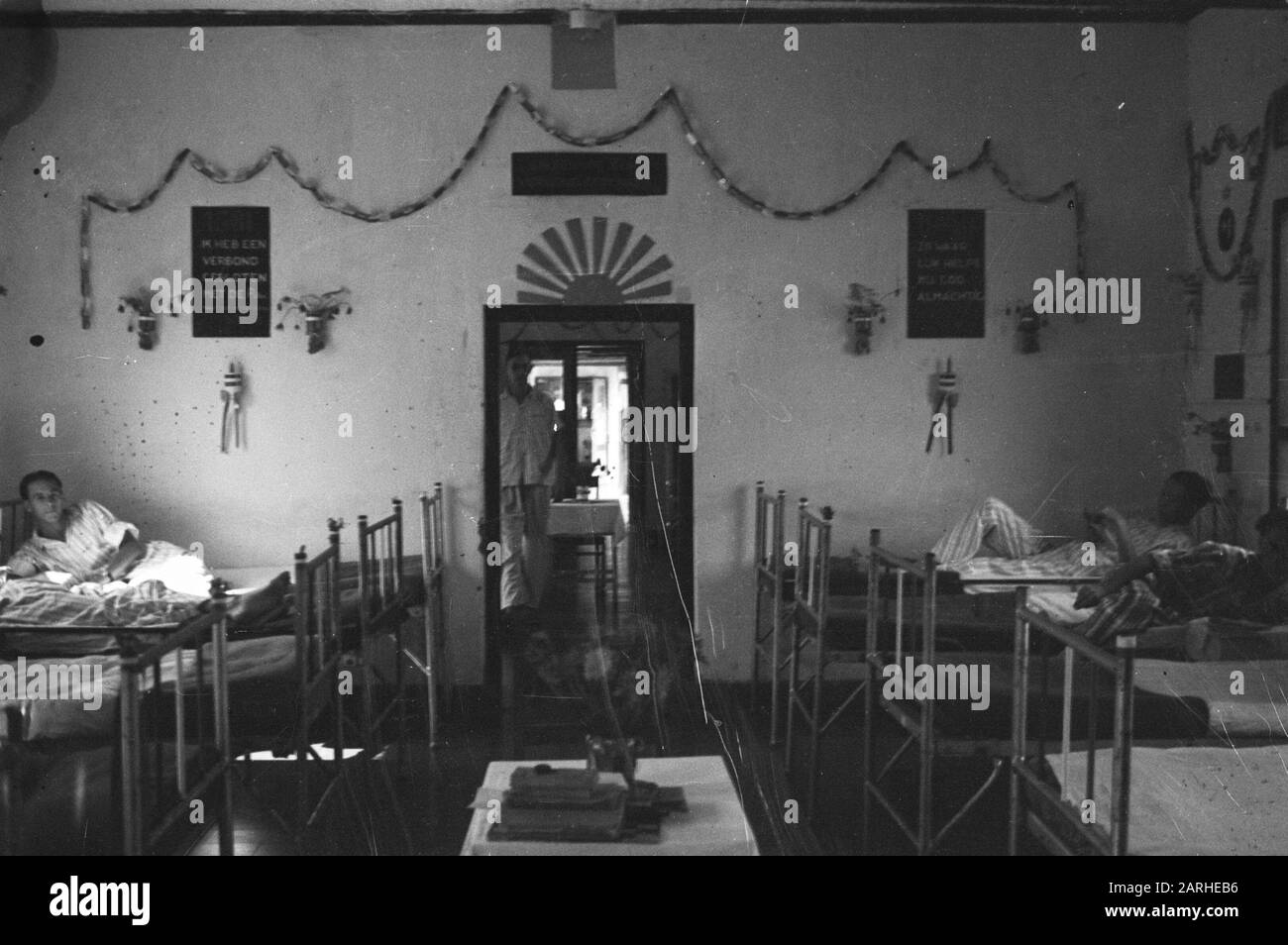 [infirmary] Annotation: Above the door image Rising Sun Date: 1948/08 ...