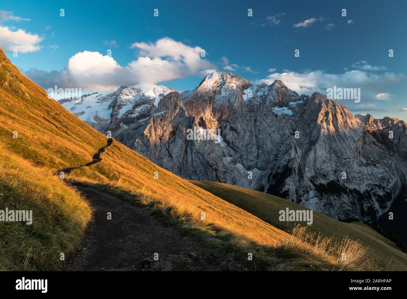 View of Gran Vernel in the Marmolada massif from Padon. Beautiful ...