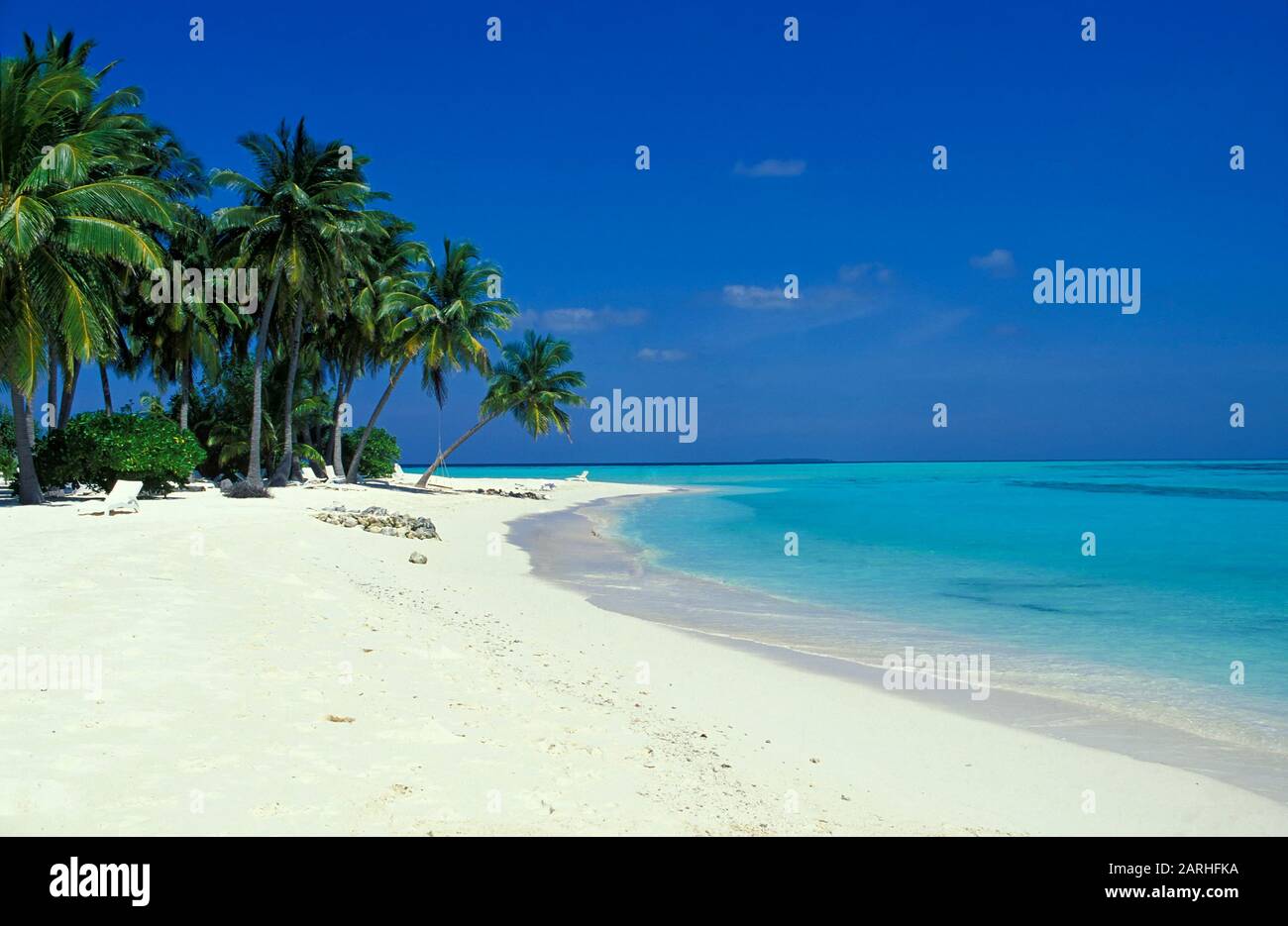 beach on Rangali island, Ari-Atoll, Maldives, Indian Ocean Stock Photo ...