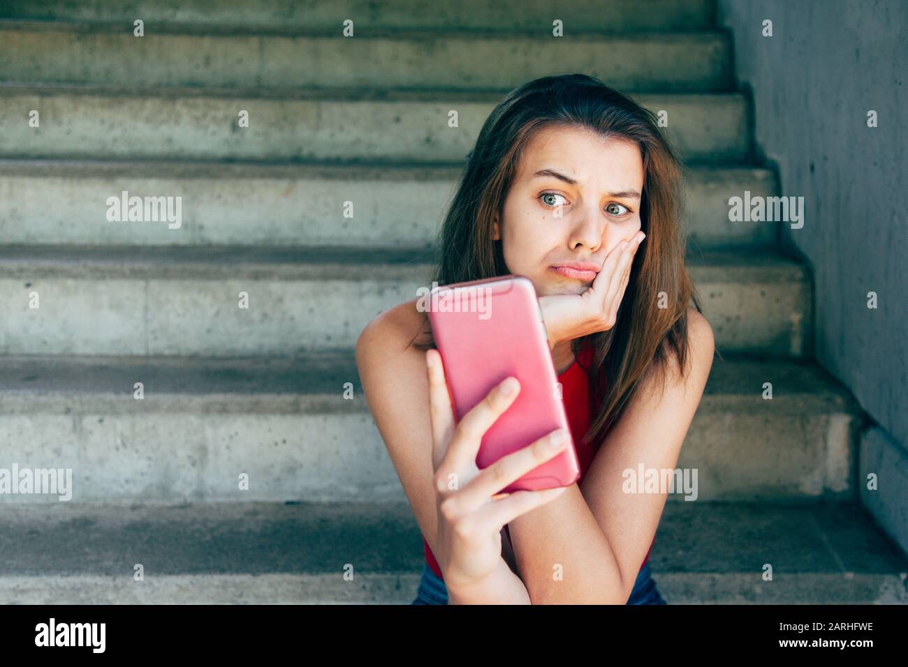 Annoyed teen girl hi-res stock photography and images - Alamy