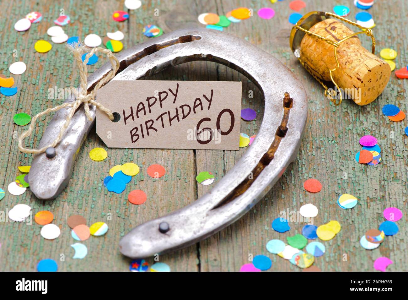 congratulation and happy birthday 60th Stock Photo - Alamy