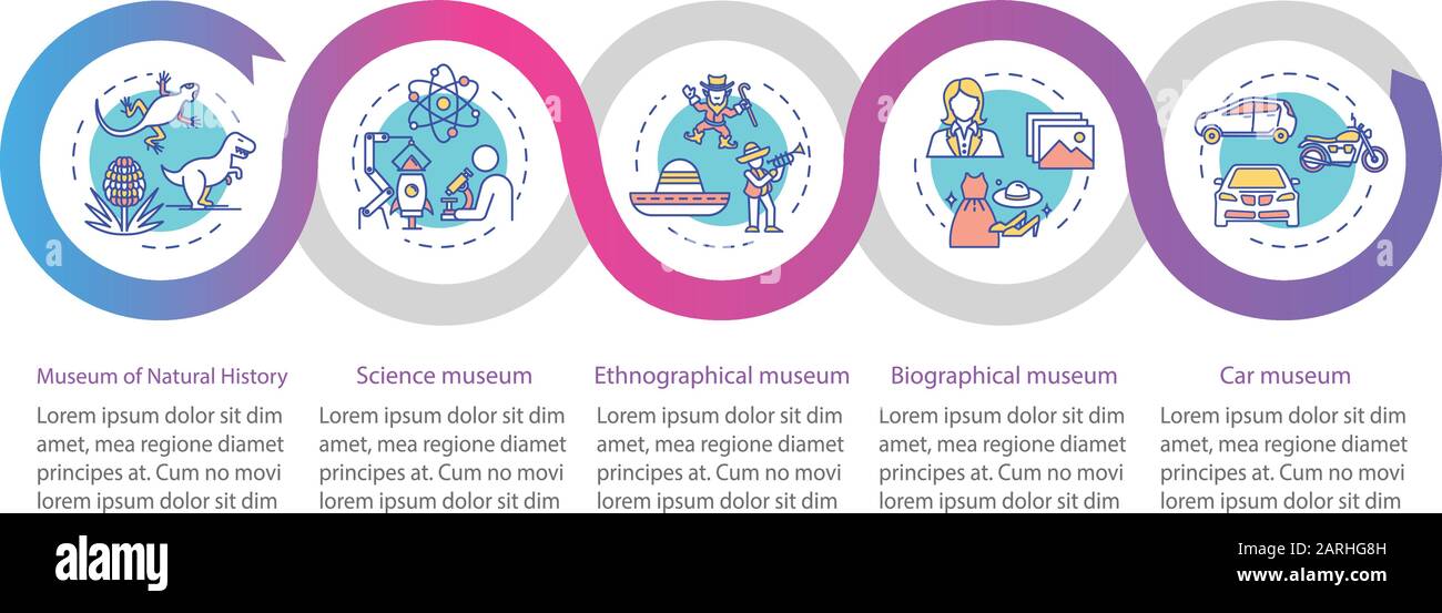 Exhibition and museum vector infographic template. Natural history ...