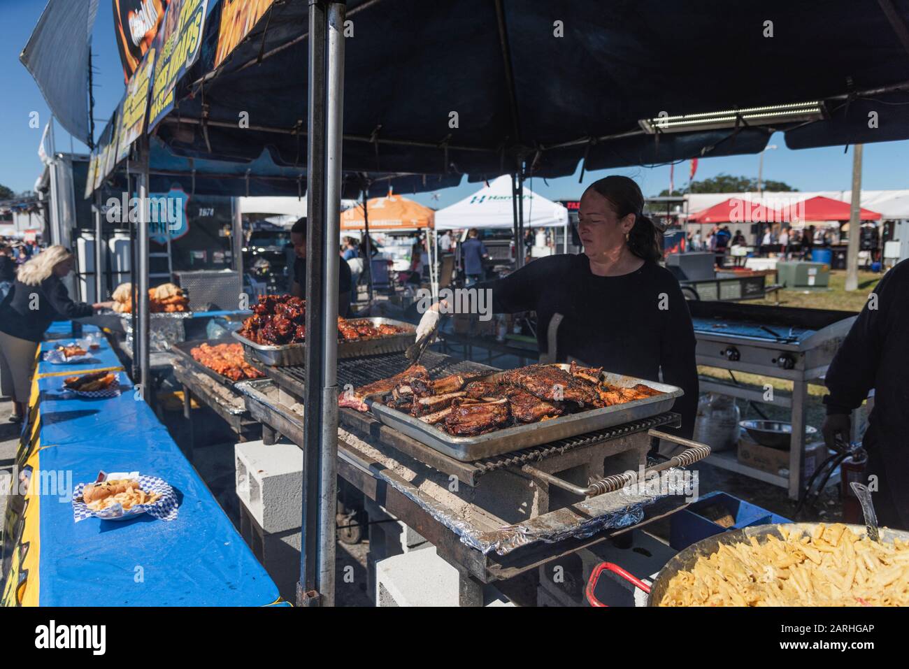 BBQ Smoker Pigfest Lakeland, Florida USA Stock Photo - Alamy